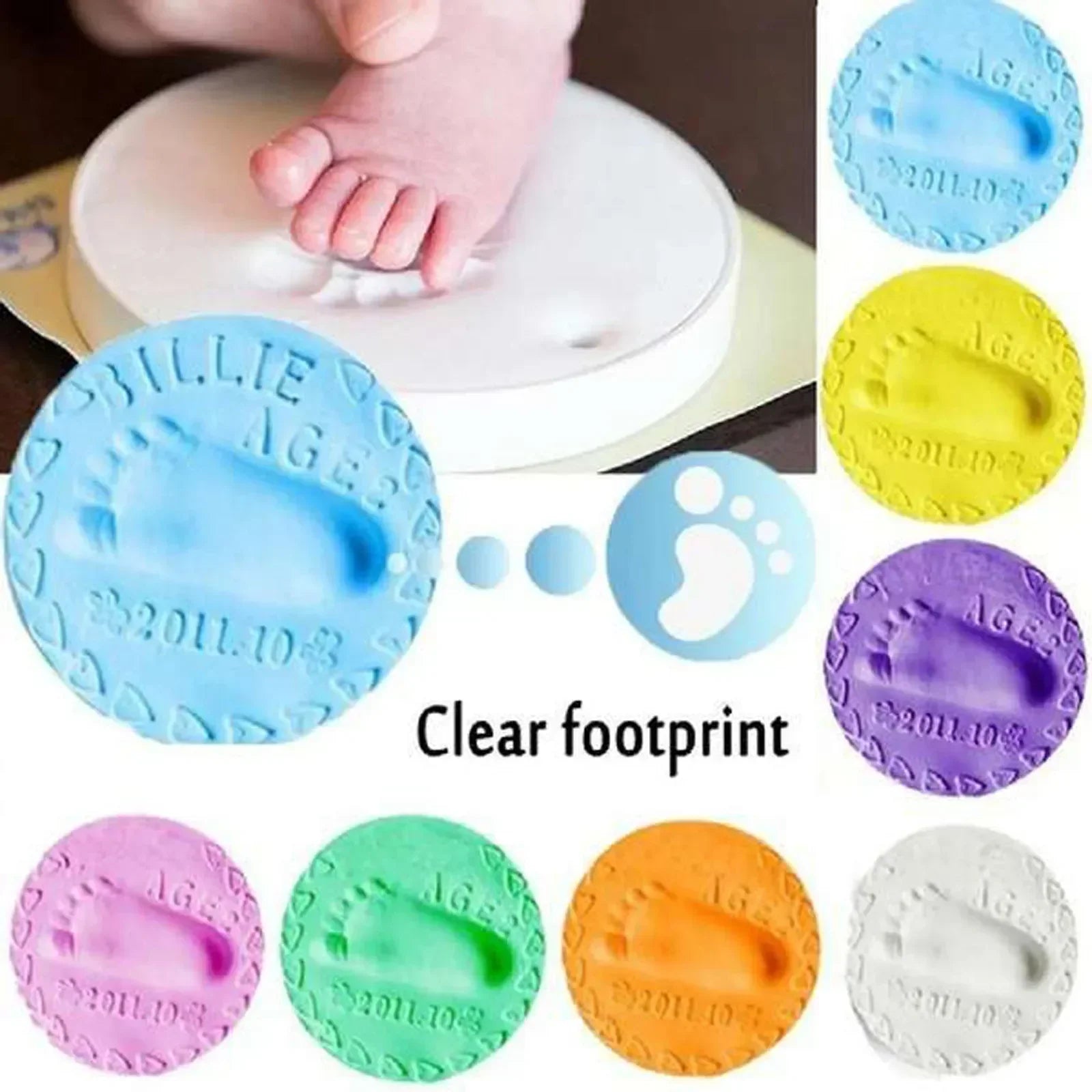 Baby Footprint Mold Kit – Color Clay Keepsake for Newborns – Bloomy Mama
